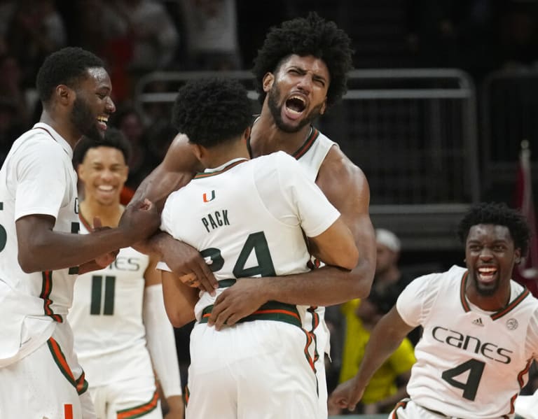 Packs Hot Shooting Hand Lifts No 23 Miami Past Va Tech 92 83