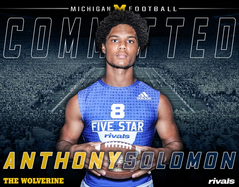 Michigan Football Recruiting: Anthony Solomon Commits To U-M - Maize ... Michigan Football Recruiting: Anthony Solomon Commits To U-M - Maize ...