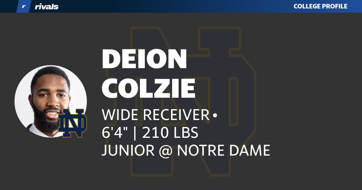 Deion Colzie JUNIOR Wide Receiver Notre Dame Deion Colzie JUNIOR Wide Receiver Notre Dame