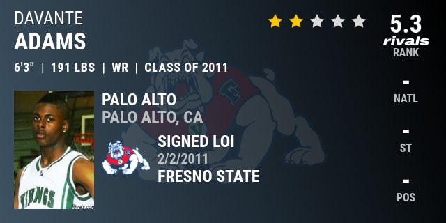 Davante Adams 2011 Wide Receiver Fresno State Davante Adams 2011 Wide Receiver Fresno State