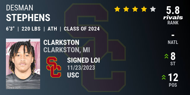 Desman Stephens 2024 Athlete USC Desman Stephens 2024 Athlete USC
