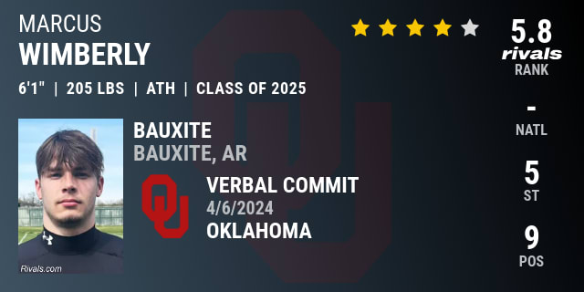 Marcus Wimberly 2025 Athlete Oklahoma