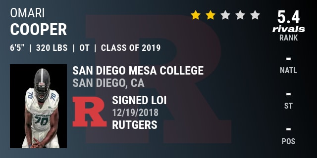 Omari Cooper 2019 Offensive Tackle Rutgers