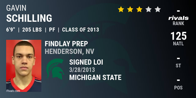 Gavin Schilling 2013 Power Forward Michigan State Gavin Schilling 2013 Power Forward Michigan State