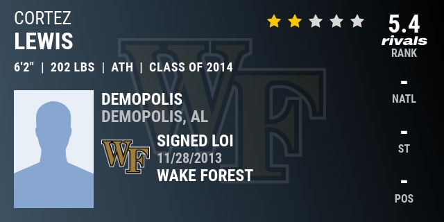Cortez Lewis 2014 Athlete Wake Forest Cortez Lewis 2014 Athlete Wake Forest